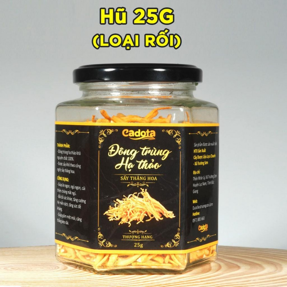 Nấm Đông trùng hạ thảo khô sấy thăng hoa CADOTA 25Gr Loại Sợi Rối , Chất lượng Y như loại 1 ...